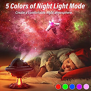 BestYiJo Star Projector Galaxy Night Light, UFO Galaxy Projector, Timer, Touch and Remote Control, Starry Nebula LED Ceiling Projector, Room Decor for Bedroom, Gifts for Birthdays, Valentine's Day