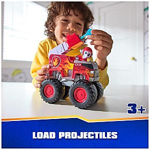 Paw Patrol: Rescue Wheels Marshall’s Firetruck, Toy Truck with Projectile Launcher and Collectible Action Figure, Kids Toys for Boys & Girls Ages 3+
