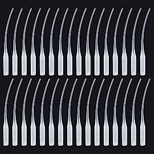 PH PandaHall Glue Tips, 100pcs Plastic Glue Micro-Tips Glue Extender Precision CA Glue Applicator for Arts Crafts Hobby Projects Guitar Fret Slot, White