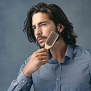 Healifty Stocking Stuffers Retro Beard Brush Double Head Oil Goat Hair Brush Multi- function Oil Head Brush Barber Shredded Hair Brush for Men Home Salon Use 11. 5x3. 7x4. 4cm Yule Gifts