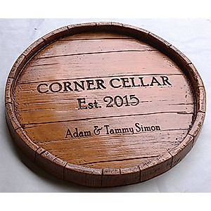 Lazy Susan Wine Barrel Personalized