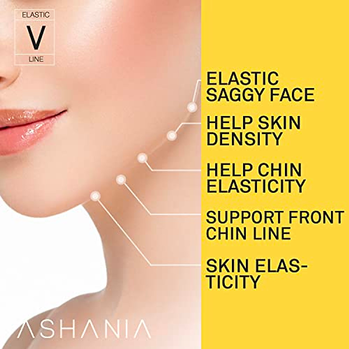 Ashania Double Chin Reducer V Line Lifting Face Mask Double Chin Eliminator Slimming Face Lift Strap Double Chin Skin Care 7 Piece
