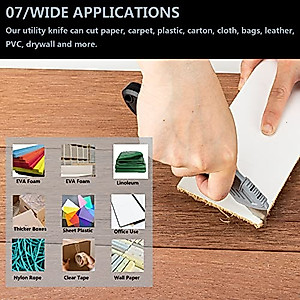 1-Pack Folding Utility Knife, Quick Change Box Cutter with Sharp Blade, Lock Back and Comfortable Handle, Compact Safety Box Cutter for Carton, Cardboard, String and Boxes