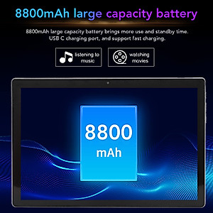 Jectse for Tablet, 10.1 Inch Tablet 6GB RAM 128GB ROM 2.4 5G WiFi Tablet with 5MP 13MP Camera, Octa Core Tablets, 1960x1080 IPS HD Touch Screen, Grey