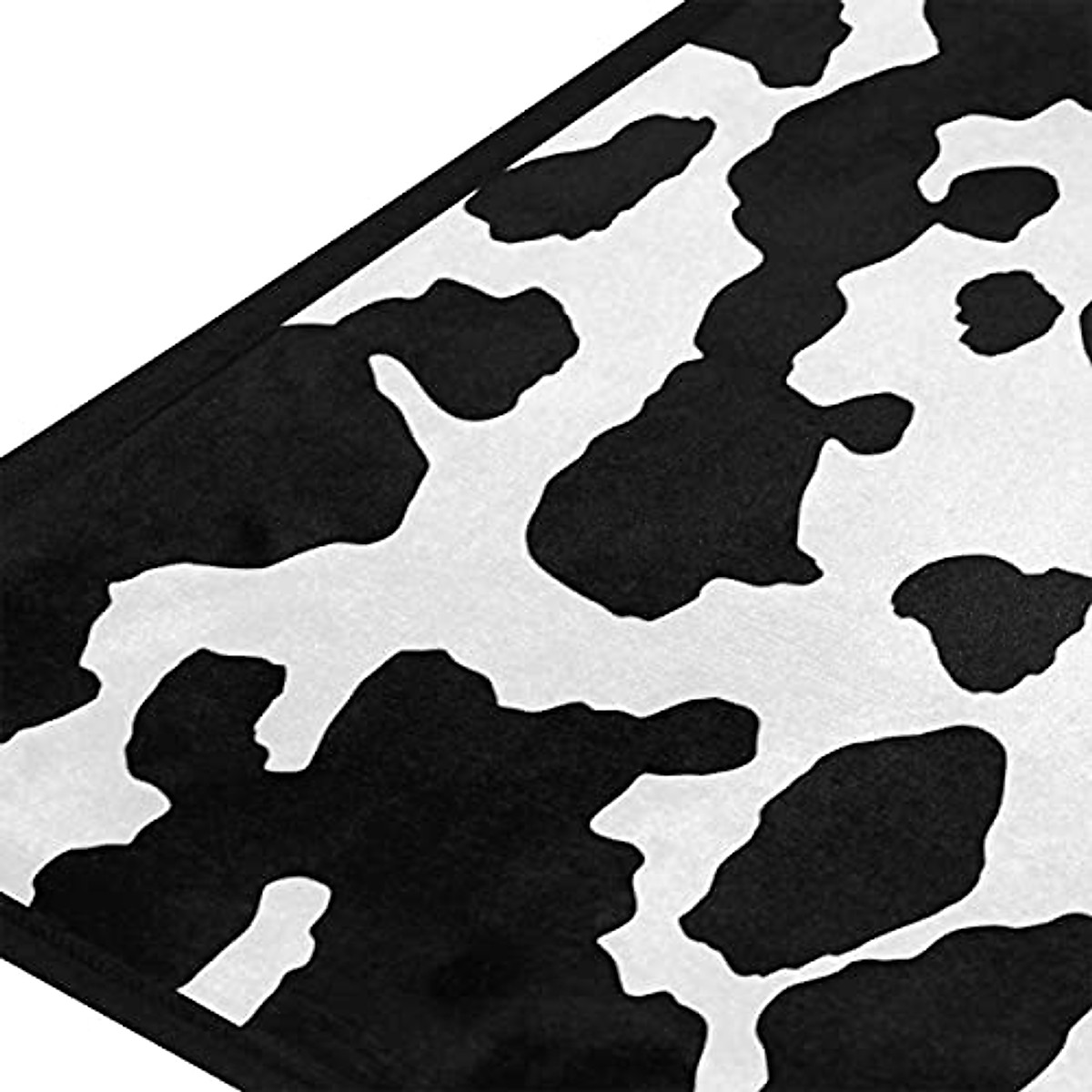 Cow Print Animal Skin Area Rug Non-Slip Washable Soft Floor Mat Carpet for Kitchen Bedroom Living Room Bathroom Home Decor,39x20 Inch