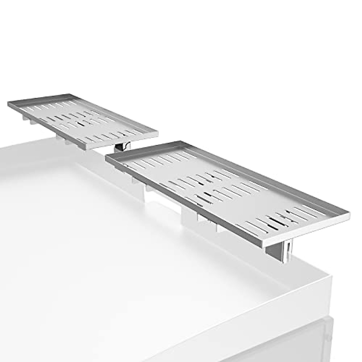 Universal Grill Foldable Warming Rack/Shelf for Blackstone 17'' 22'' 28'' 36'', Pit Boss,Camp Chef and Most Flat Top/Table Top Griddle Grill,Stainless Steel BBQ Shelf Replacement Parts,2 Pack