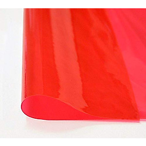 Colored Tinted Vinyl Fabric - 15 Colors to Choose from - Sold by The Yard - 54-Inches Wide (Crimson)