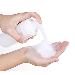 2PCS 150ml/5oz Empty Clear Plastic Foam Pump Bottles Foaming Dispenser Refillable Travel Toiletry Hand Wash Facial Cleanser Shampoo Cosmetic Container Storage Portable Foaming Bottles