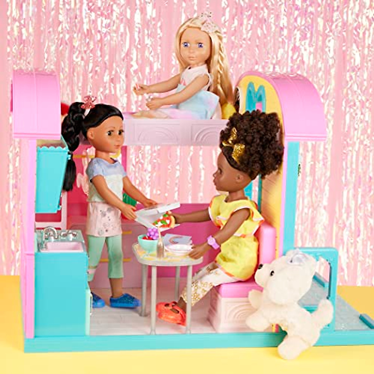 Glitter Girls Lacy 14 Inch Doll Wearing Pink Tunic, Striped Leggings, Hair Bow And Ballet Shoes - Dolls For 3+ Year Old Girls