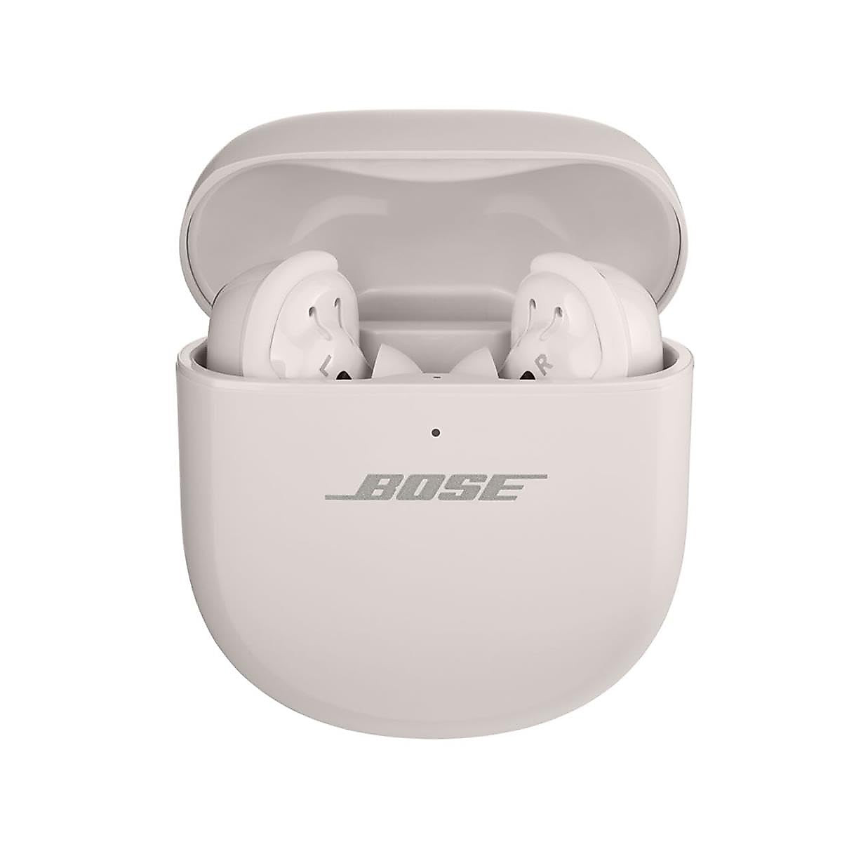 Bose QuietComfort Ultra True Wireless Bluetooth Adjustable Noise Cancelling Earbuds, Spatial Audio, Up to 6 Hours of Play Time, White Smoke Bundle with Fit Kit