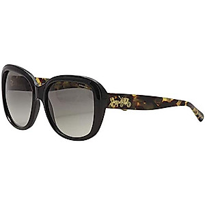COACH HC8207-544911 Sunglasses LI634 BLACK/DARK VINTAGE TORTO Non-Polarized 57mm