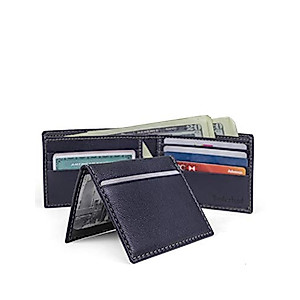 Timberland Men's Leather Passcase Security RFID Wallet, Navy Blue, One Size