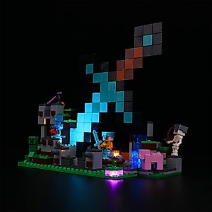 BrickBling LED Light Compatible with Lego The Sword Outpost 21244 Building Toy Set; Creative Light Compatible with Lego 21244-Lights Only, No Bricks