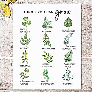 Self Growth Print Mental Health Wall Decor Mindfulness Art Print Therapy Office Decor Counselor Office Wall Art Self Development Poster No Framed (11X14 INCH)