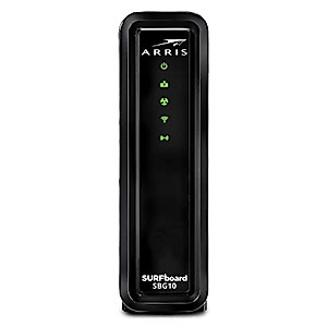 arris surfboard ac1600 dual band router with 16x4 docsis 3.0 cable modem black (Renewed)