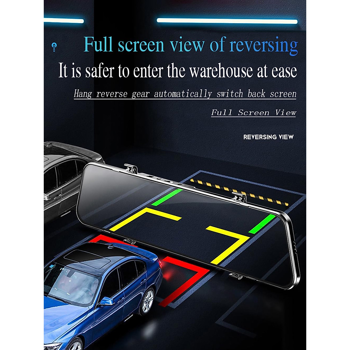 Streaming Media Rearview Mirror Driving Recorder Large Screen HD Front and Rear Dual Recording 12-inch car Camera Parking Monitoring Parking Video car Video Recorder car Recorder