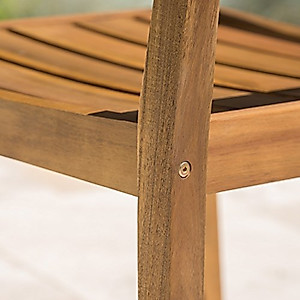 Christopher Knight Home Stanyan 7 Piece Outdoor Acacia Wood Dining Set | Perfect for Patio | with Teak Finish