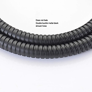 Cabilock Handheld Shower Head Set High Pressure Shower Head Sprayer with Stainless Steel Hose for Home Bathroom Kitchen(Black)