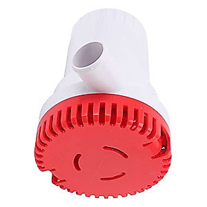 GLOGLOW Bilge Pump, Bilge Pump 2000 GPH Silent Non Burnout Free Operation Easy to Remove for Marine Sewage (12V)