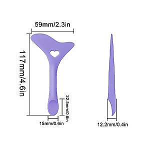 4 Pcs All In One Eyeliner Stencils Wing Tips + Eyeshadow and Eyeliner Stencils Pad + Silicone eyeshadow baffle, Defined Eyeliner Eyelash Guide Tool for Beginners and Makeup Masters - Purple