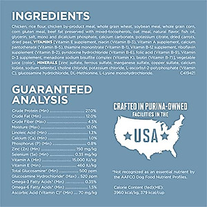 Purina ONE Plus Joint Health Formula Natural With Added Vitamins, Minerals and Nutrients Dry Dog Food - 16.5 lb. Bag