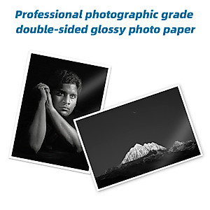 Uinkit 100 Sheets Double Sided Glossy Photo Paper 8.5x11, 54lb, 200gsm Brochure and Flyer paper for Inkjet Printing