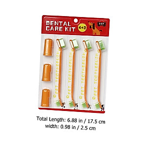 FOMIYES 1 Set Pet Toothbrush Pp Double Head Oral Care