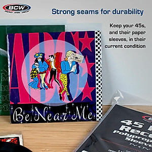 100 Vinyl 45 RPM 7" Record Poly Outer Sleeves 2 Mil New