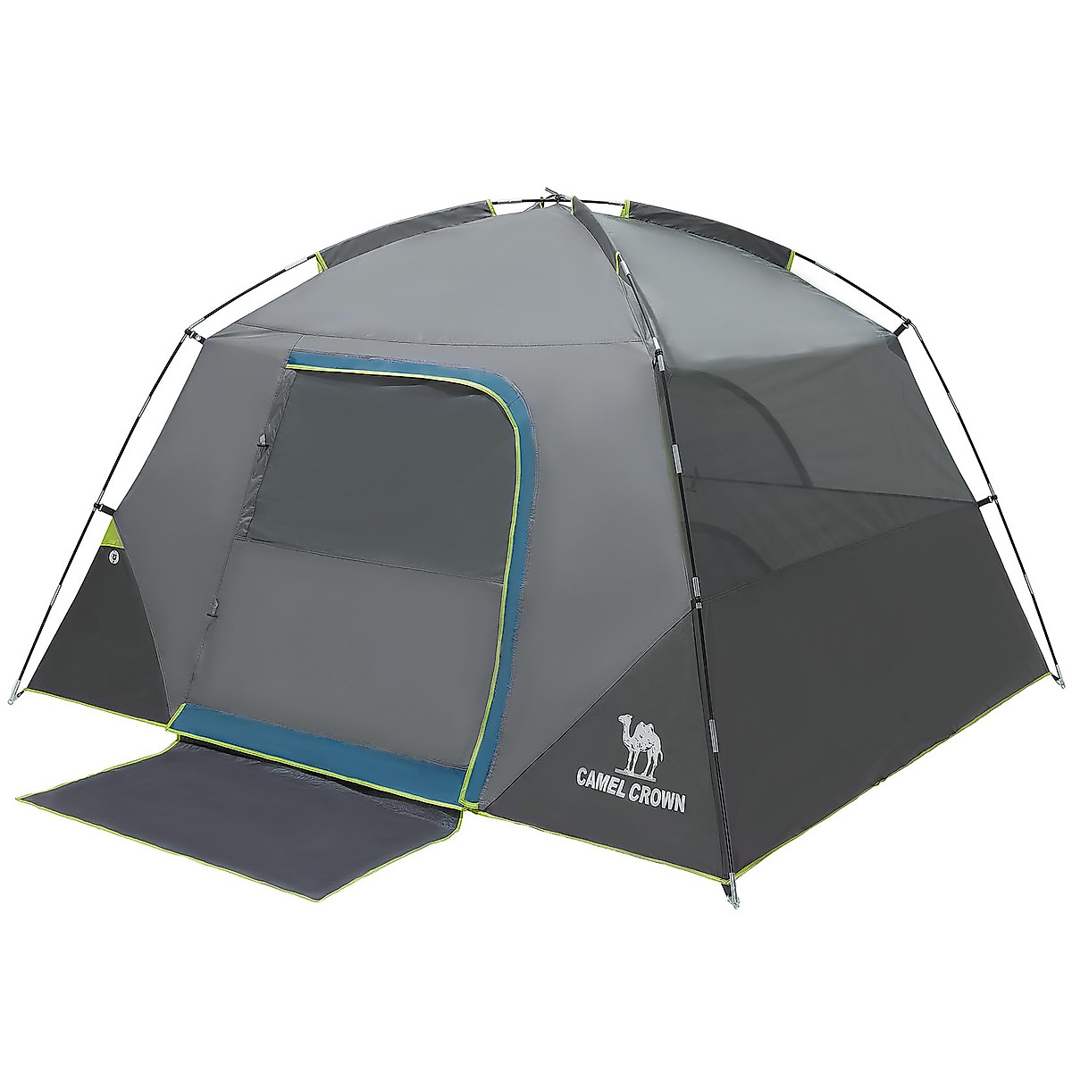 CAMEL CROWN Tents for Camping 4 Person Tent Waterproof Easy Setup Backpacking Tents with Floor Mats 3/4/5 Person Family Tent for Outdoor Hiking