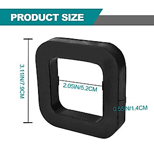 3 Pack 2-inch Hitch Receiver Silencer Pad for Adjustable Ball Mounts Reduces Rattle & Eliminate Noise, Provides Cushion Between Hitch Receiver and Tow Hitches, Black