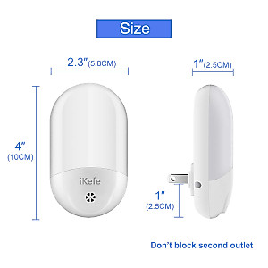iKefe 2PCS LED Wall Plug-in Night Light Lamp with Automatic Light Sensor, Soft Warm White/Electric Outlet Plug Nightlight for Bathroom, Toddler, Kids, Baby Room, Nursery, Bedroom, Hallway, Kitchen