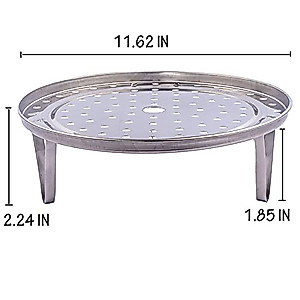 Steaming Rack Household Stainless Steel Cooking Ware Thickened Steaming Rack Stand (12 inch)