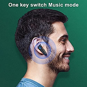 Geva Wireless Gaming Earbuds, 30H Playback Wireless Gaming Headphones with Charging Case Waterproof in-Ear Headsets with Microphone K55 Bluetooth Earbuds for Android iOS Laptop TV Computer