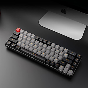 Qisan Mechanical Keyboard Gaming Keyboard Brown Switch 68-Keys Mini Design (60%) Gaming Wired Keyboard White Magicforce