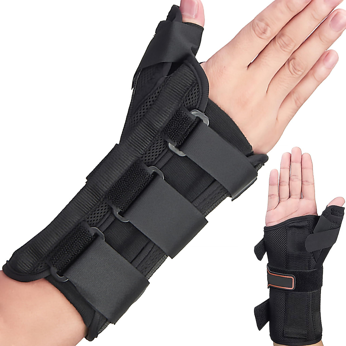 Wrist Brace & Thumb Spica Splint, for De Quervain's Tenosynovitis, Tendonitis, Carpal Tunnel & Arthritis Wrist Support Thumb Splint (Left Hand - Medium)