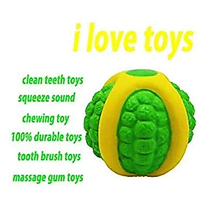 Kiki N Pooch Small Squeaky Rugby Ball Dog Toy Football Puppy Toy for Dogs & Puppies (Combo of 2)