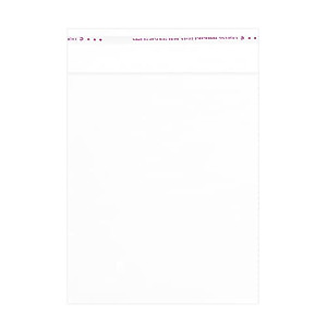 Tendwarm 100 Pieces 5x7 Inches Resealable OPP Cellophane Cello Bag Clear Self-Sealing Plastic Packaging Bags for Clothes