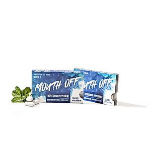 Mouth Off Breath Freshening Fast Dissolving Sugar-Free Gum, Refreshing Peppermint