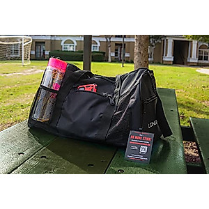 Longevity Gear Duffle Mesh Bags With Bottle Pocket, Breathable Duffel Bag for Sweaty Clothes and Equipment, Workout Bag, Gym Bag, Wrestling Bag, Swimmers, Active Athletes, | No More Stink