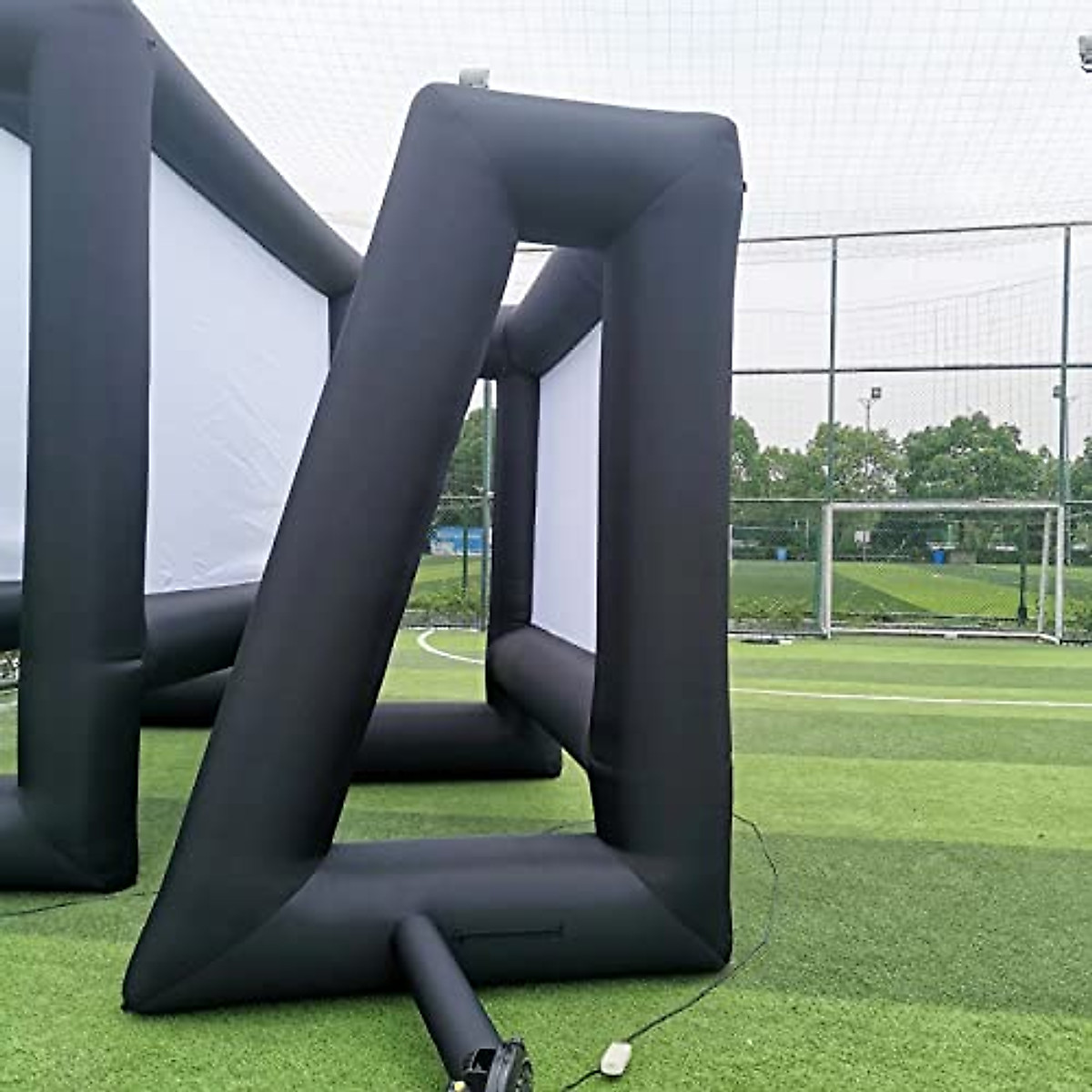 26 ft Inflatable Movie Screen Outdoor Incl Blower - Front and Rear Projection - Portable Blow Up Projector Screen for School, Churches, Grand Parties, Backyard Pool Fun