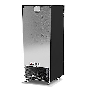 KoolMore KM-MDR-1D-6C 6 Cu. Ft. Commercial One Glass Door Display Upright Beverage Refrigerator Cooler Merchandiser-22.8 in. x 21.4 in. x 52.7 in. [Black]