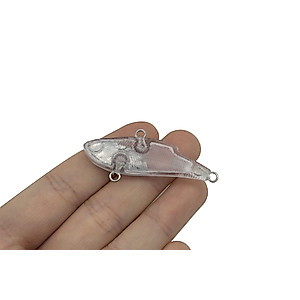 10PCS Unpainted VIB Lipless Sinking Fishing Pencil Lures 48mm 6g ABS Hard crankbait Outdoor Sports 8382# Free Eye