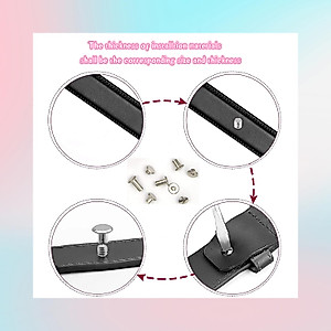 ALLOYMSYY 110 Sets Chicago Screws Leather Rivets Kit， for Binding Screws Trim and Repair Leather Craft Belt, Bag, Shoe, Purse Binding (Silver，M5*4.5.6.8.10.12.)