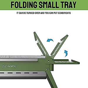 Barbecue Grill,Portable Charcoal Foldable Grill, Small Grills Outdoor Cooking for Travel， Camping Smoker BBQ Grill， Stainless Steel Table Top Grill Charcoal for Outdoor Cooking,Camping,Backyard Barbecue。