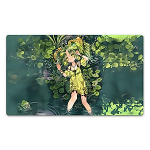 Ygomat Traptrix Sera Trading Card Game OCG Playmat TCG Mat Free Best Tube/Bag (TX293) (C_No Playzones + Bag)