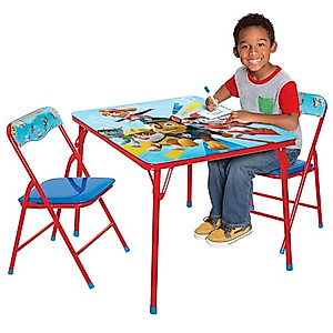 Paw Patrol Kids Table & Chairs Set for Kid and Toddler 36 Months Up to 7 Years, Includes: 1 Table (24" L x 24" W x 20" H), 2 Chairs (13" L x 13.5" W x 21" H) Weight Limit: 70 lb