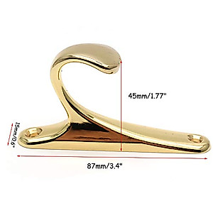 Rannb Gold Hooks Single Coat Hooks Wall Mounted Single Hook - 6pcs
