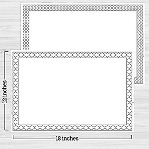HomeWorthy White Disposable Placemats for Baby, Kids, Toddler, Children, Adults - Neat and Sticky Plastic Placemat Table Topper Solutions for Restaurant, Schools, Crafts, or Travel Mats - 40 Pack