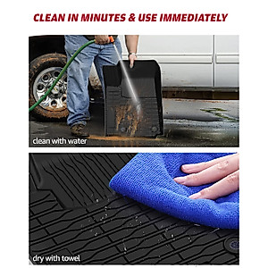 A & UTV PRO Floor Mats Fit for 2021 2022 2023 2024 Jeep Grand Cherokee L/WL, All Weather Floor Liners Full Kit for Three Row Models, Replace OEM 82216639AA,82216640AA,82216152AC, 3 Row