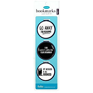 Just Clip it! Quote Bookmarks - (Set of 3 clip over the page markers) - Can't you see I'M READING, BOOKS are Sexy, I LIKE BIG BOOKS & I Cannot lie. Funny Bookmark Set of all ages.